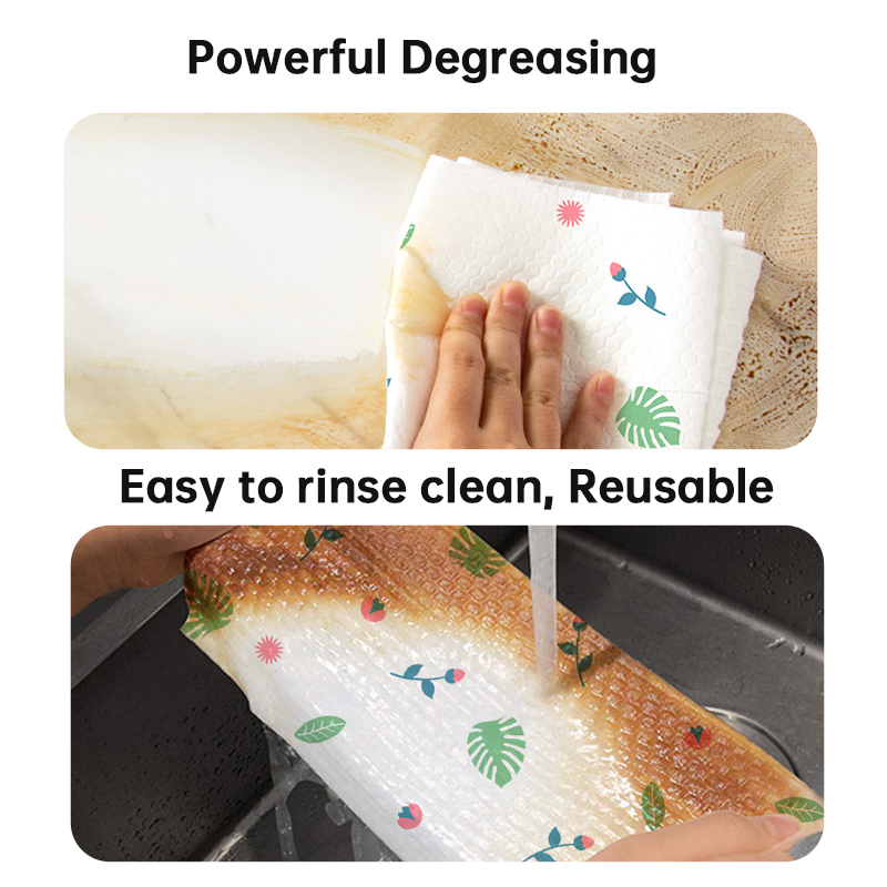 🇸🇬【SG stock】Kitchen Towel Roll Wipes /Lazy Rag 25x25cm Large Cleaning ...