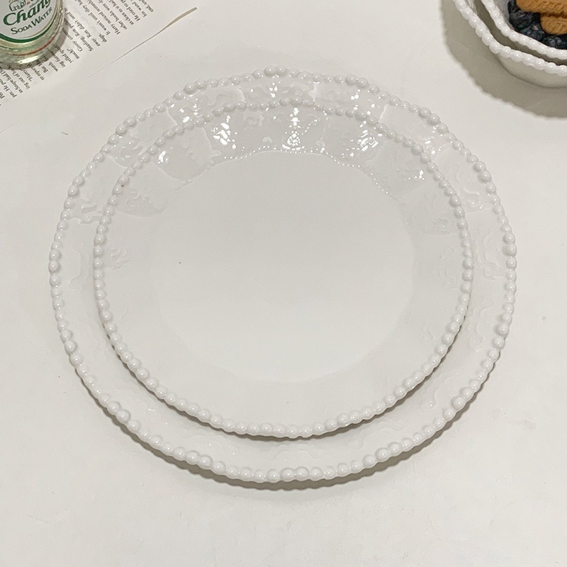 TURTLE Pearl Edge Wavy Design Ceramic Tableware Dinnerware (Plate ...
