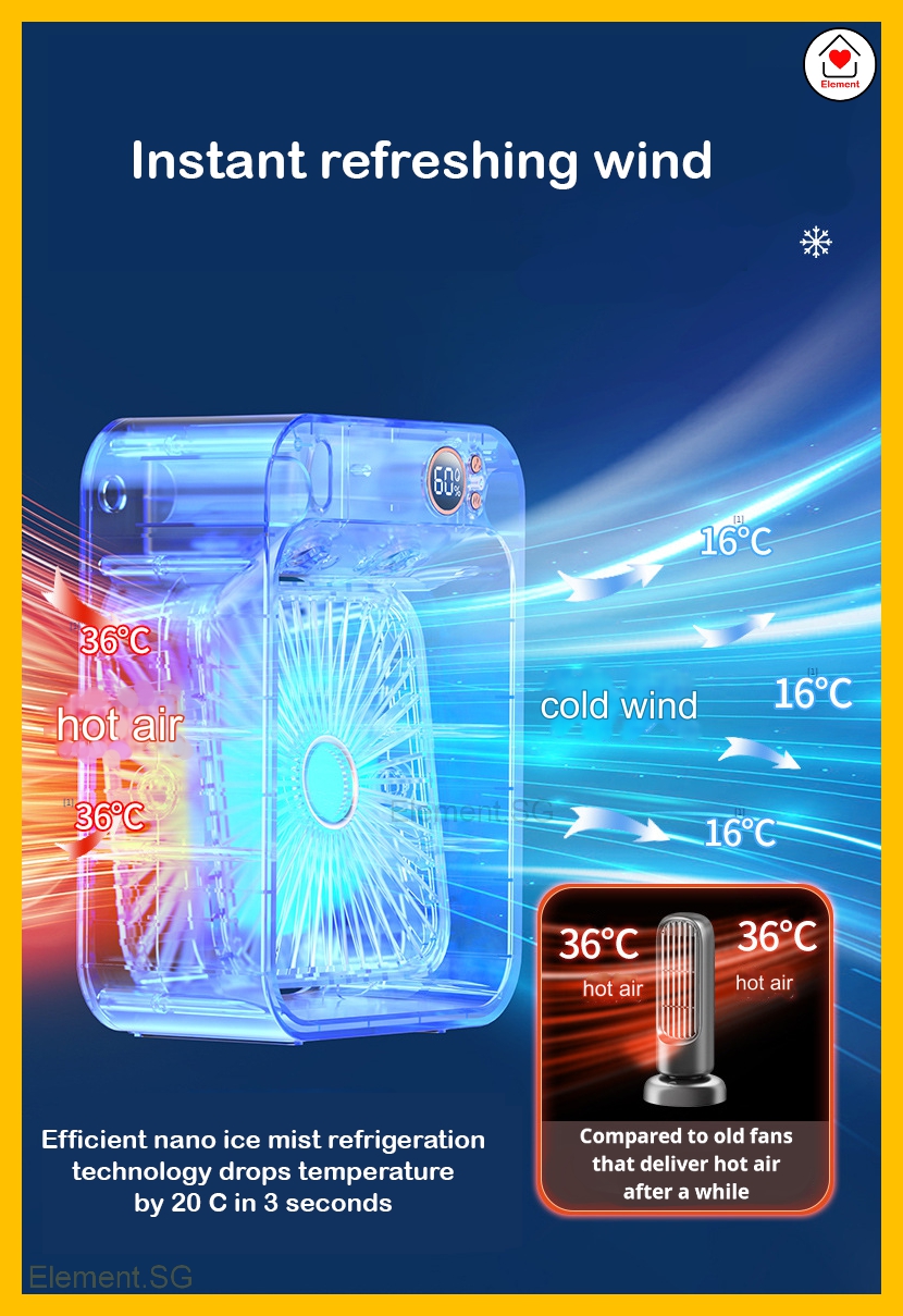 [SG Seller] Latest 4 in 1 Mini Air Con with Air Purifier Portable ...