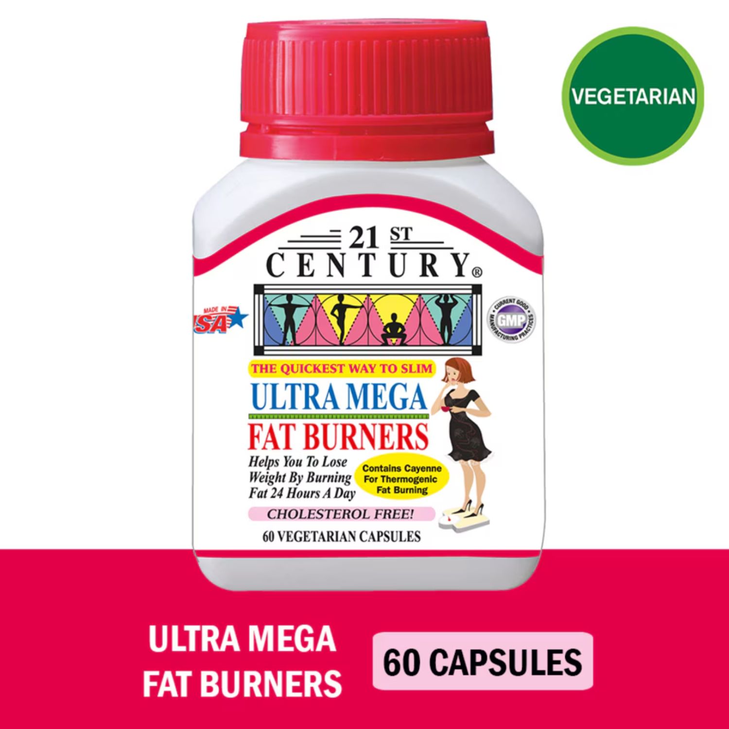 21ST CENTURY Ultra Mega Fat Burners Vegetarian Cholesterol Free ...