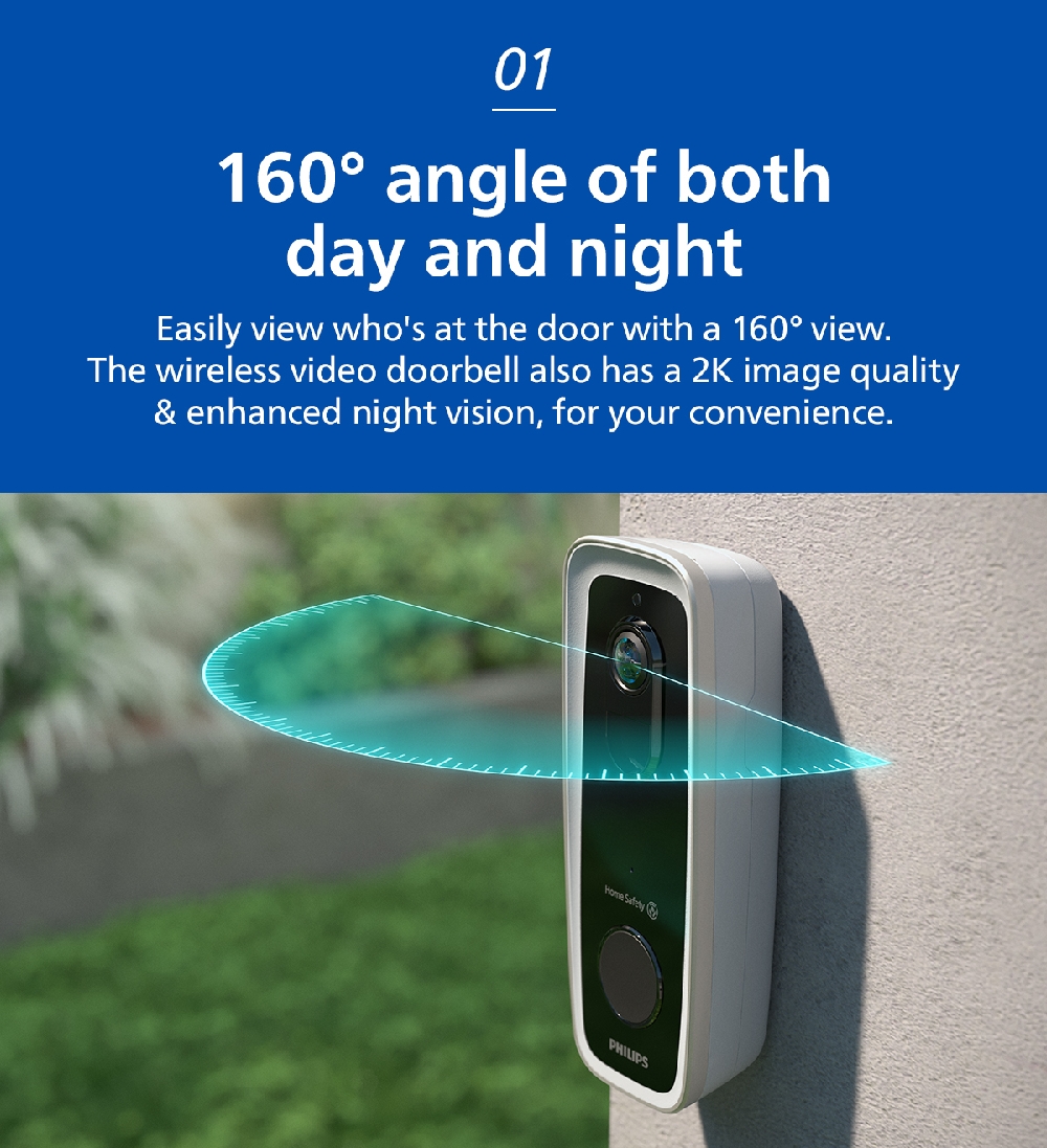 PHILIPS Home Safety Wireless Video Doorbell 5000 Series - HSP5300/01 ...