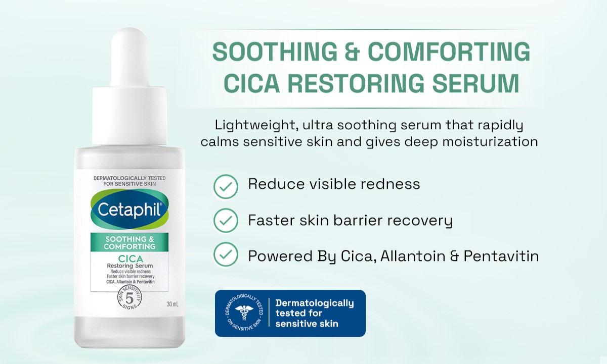 CETAPHIL Soothing & Comforting Cica Restoring Serum 30ml [For Red ...
