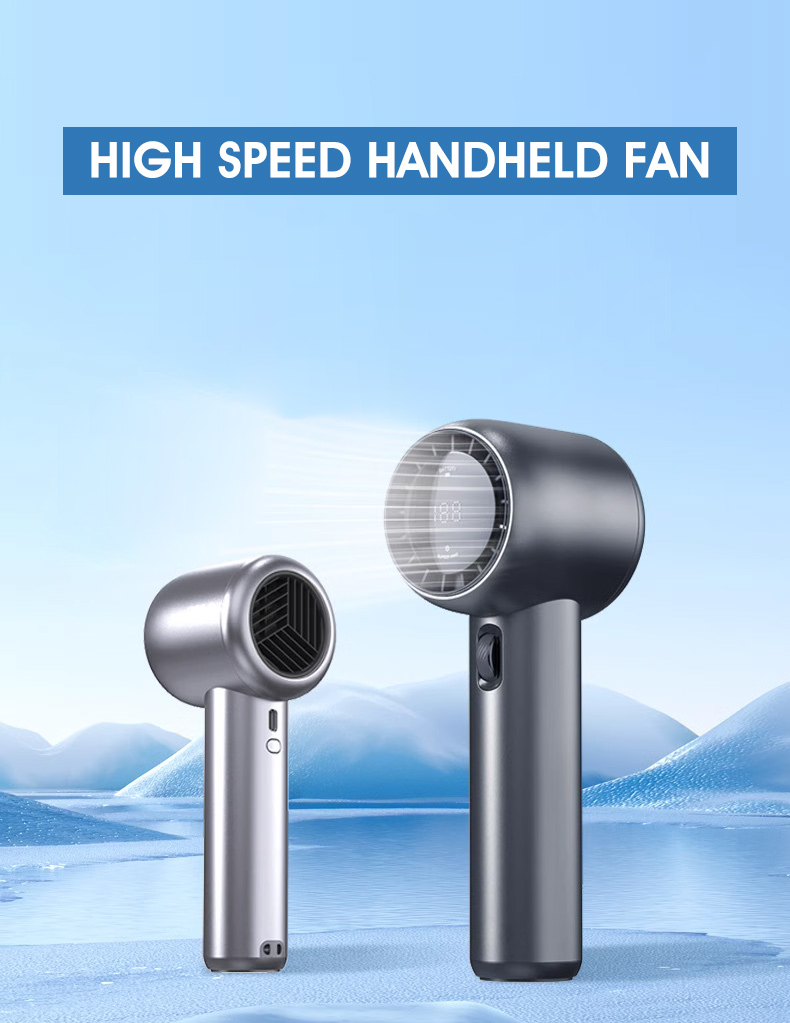 HXR Handheld Fan Air Turbo Cooler Portable Fan Mini Aircon Fan LED ...