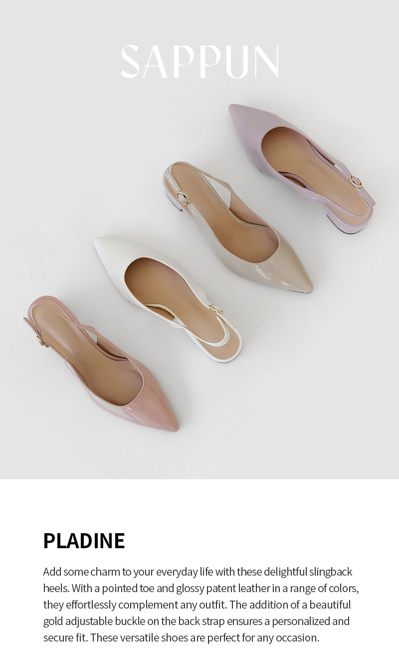 [SAPPUN] Pladine Slingback Middle heels (4cm) 12 Colors | Shopee Singapore