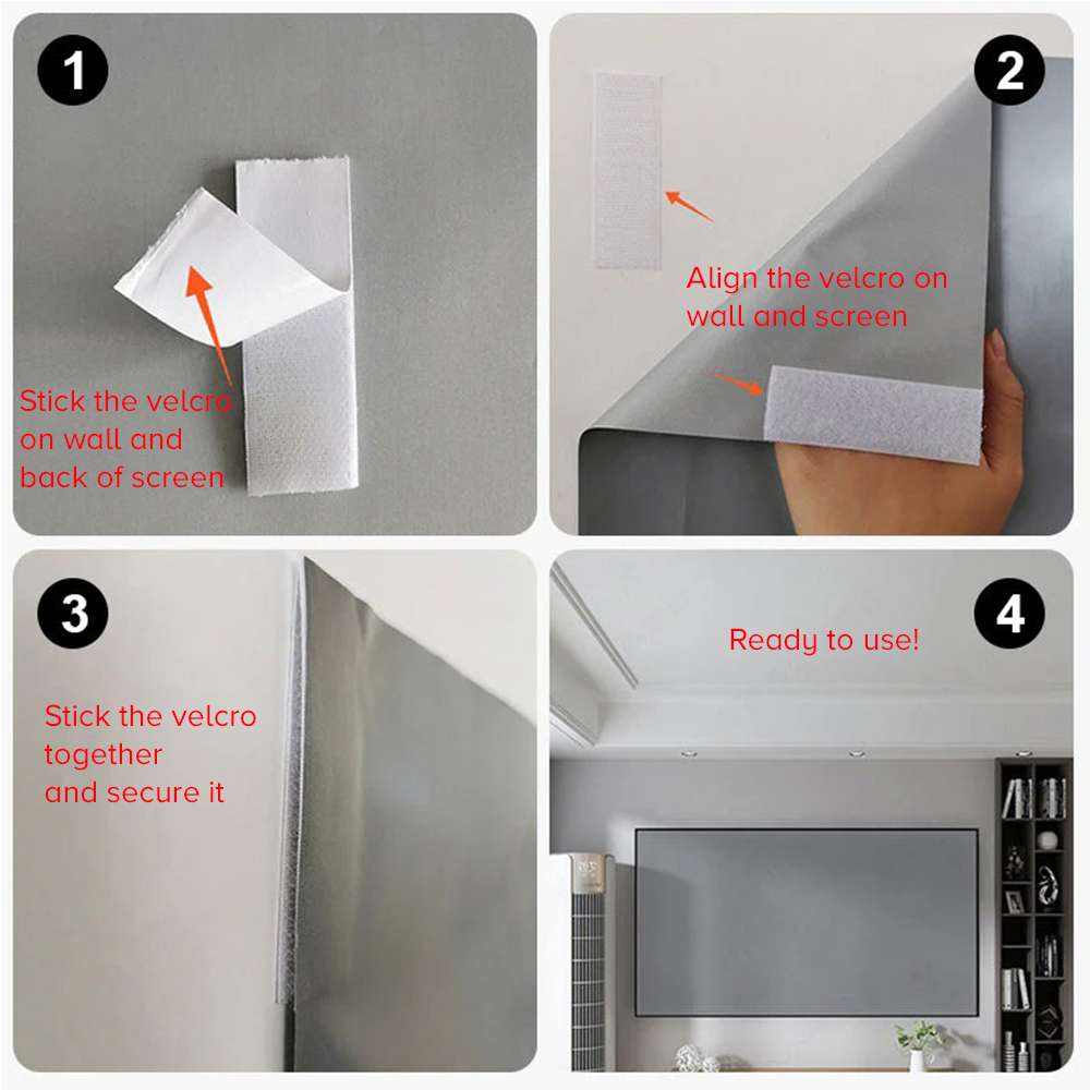 (SG) CASADISE Anti Light Projector Screen Foldable Curtain Silver Anti ...