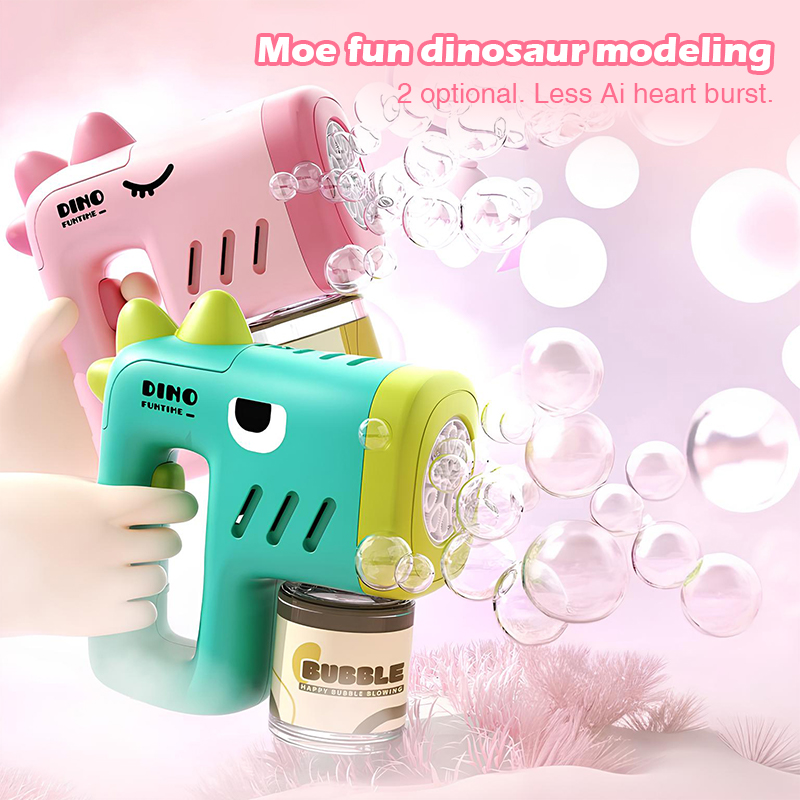 【SG stock】Children's Electric Bubble Machine Dinosaur Bubble Gun ...