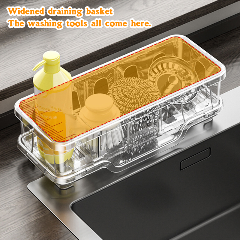 【SG Ready Stock】Sponge Drying Rack/Kitchen Sink Sponge Rack- Adjustable ...