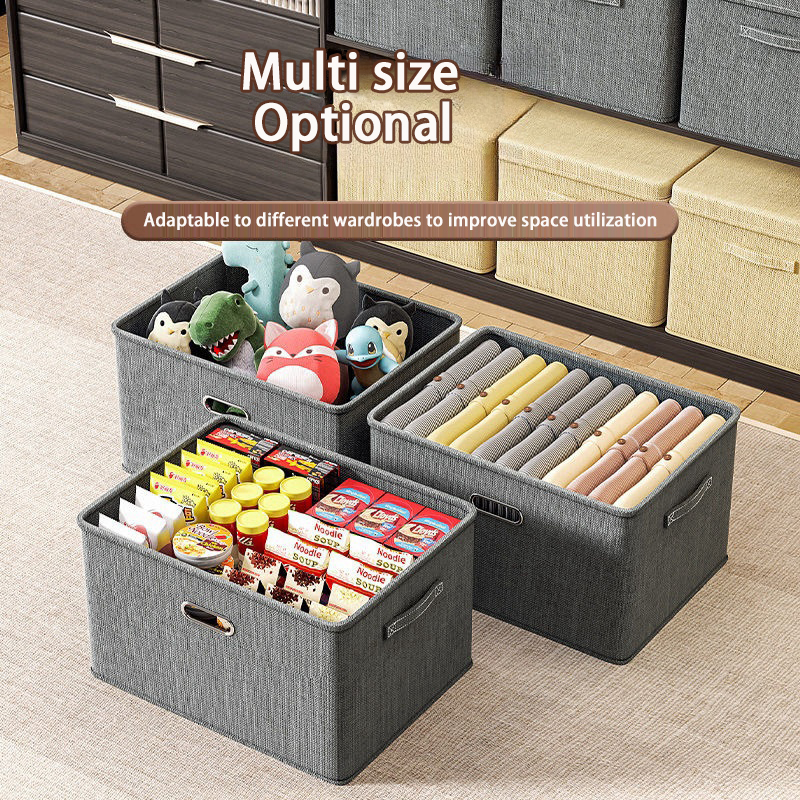 Folding storage box clothes storage box household fabric sorting box ...