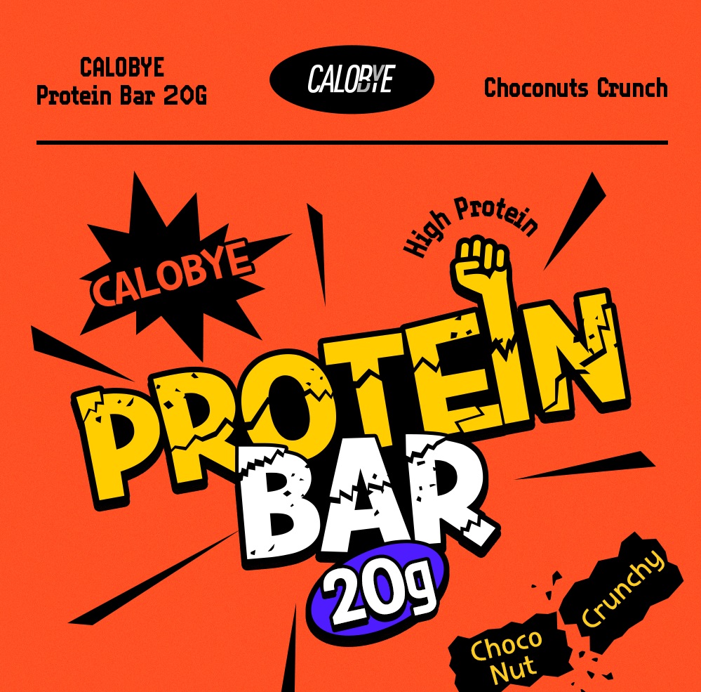 [CALOBYE] Protein Bar 20g Choco-Nut Crunchy flavor_1 set (6 units, 20g ...