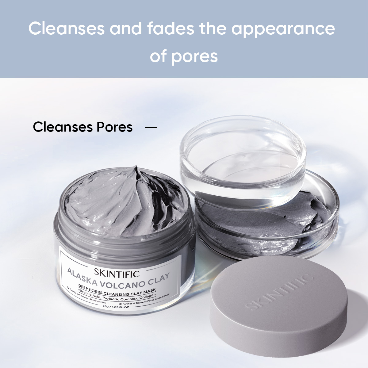 SKINTIFIC Alaska Volcano Clay Mask 55g - Clears Pore & Excess Oil ...