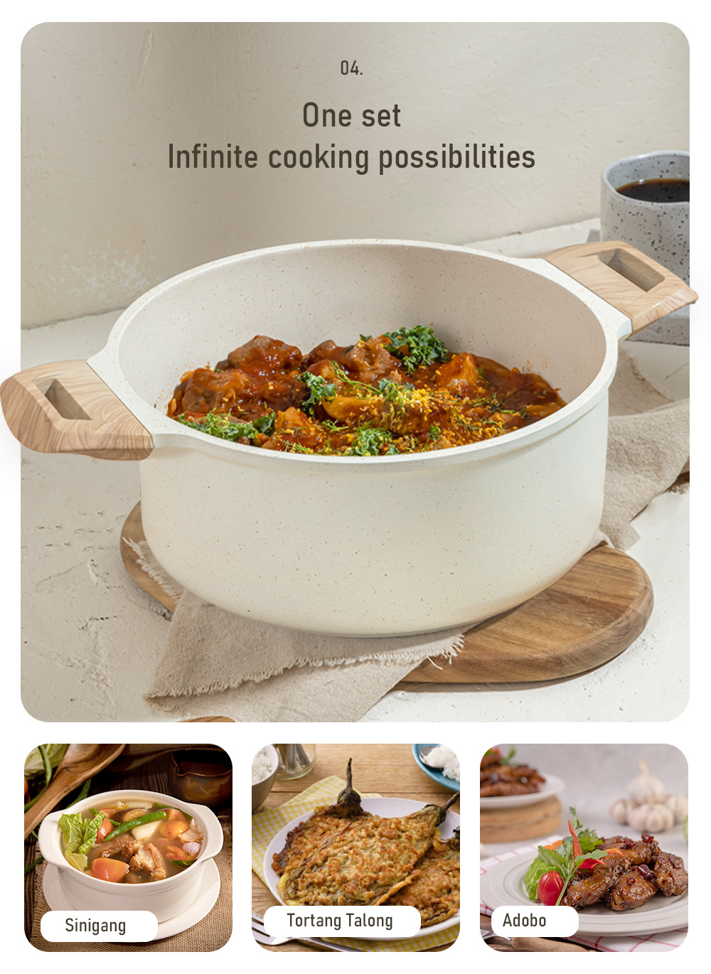 Carote Non Stick Cookware Set 7 Pieces Induction Gas Stove Easy Clean ...