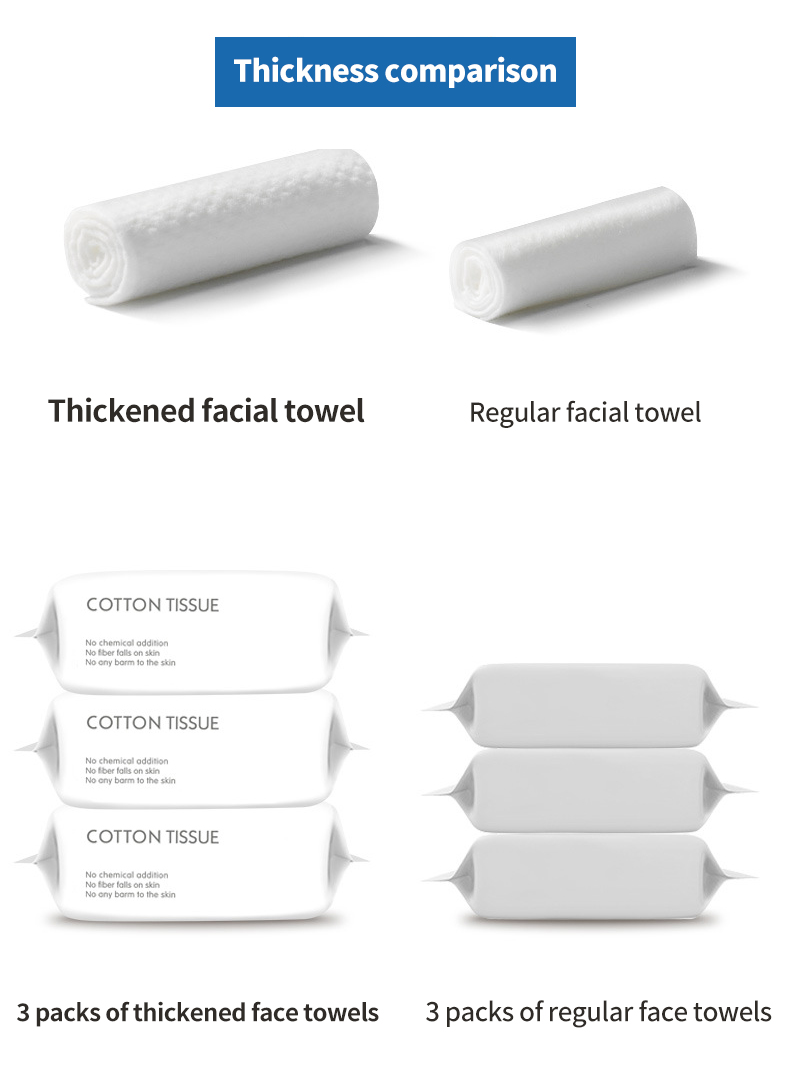 (HOME+) 100PCS Disposable Face Towel Cotton Soft Towel Wipe Face Towel ...