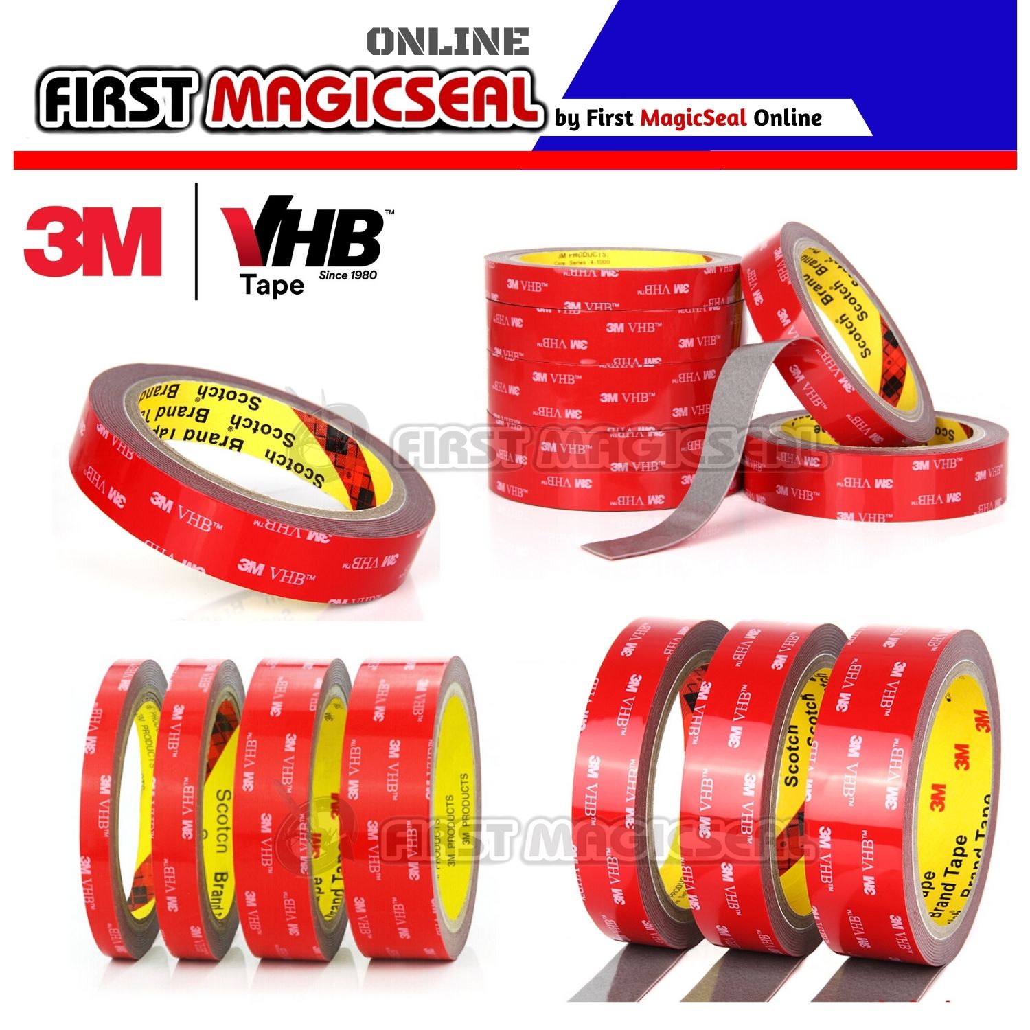 (SG Seller) 3M™ VHB™ 5608A-GF Acrylic Foam Double-Sided Tape Super Strong Outdoor Mounting Tape ...