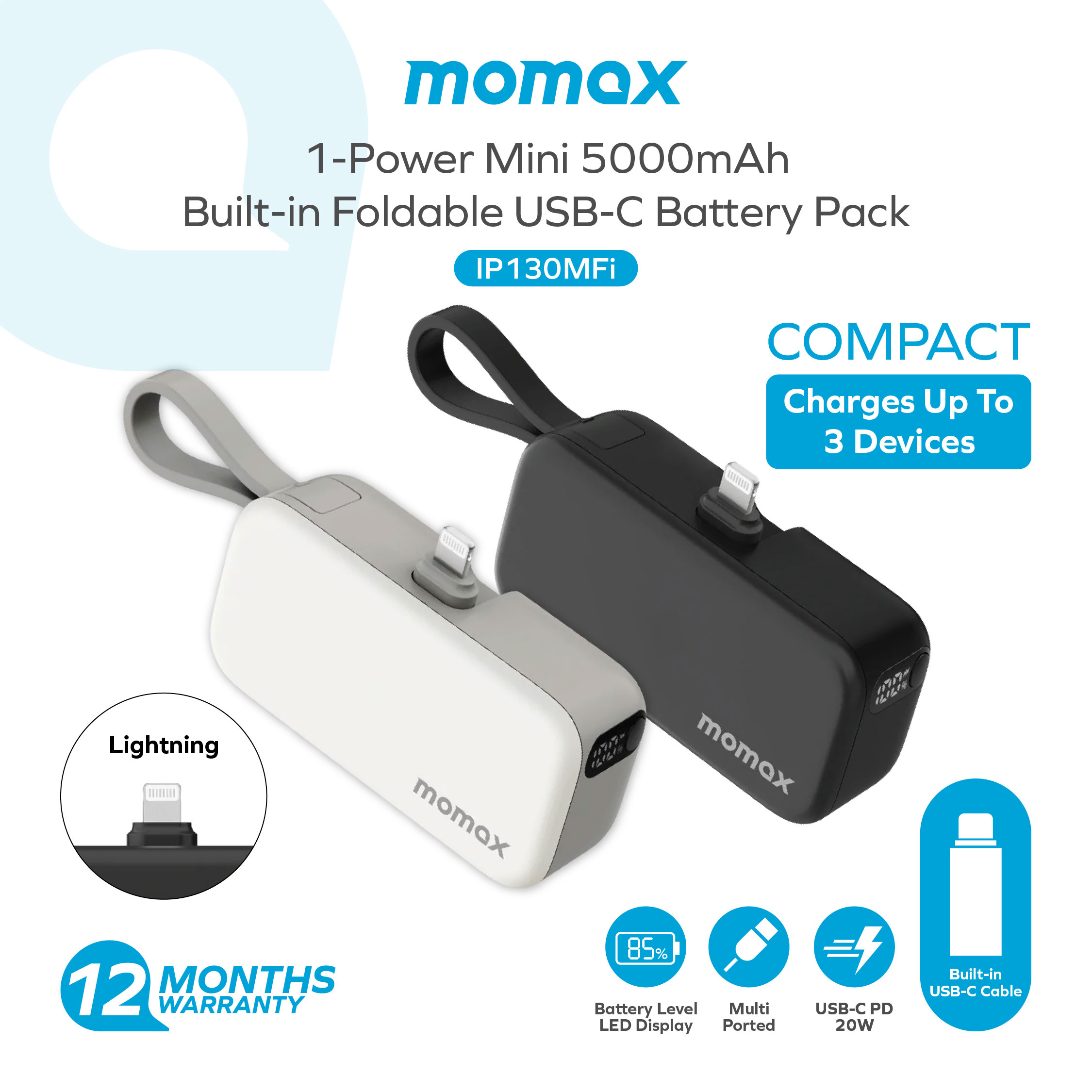 Momax DC35/DC36 MagLink 100W USB-C to USB-C Magnetic Cable (1m/2m ...