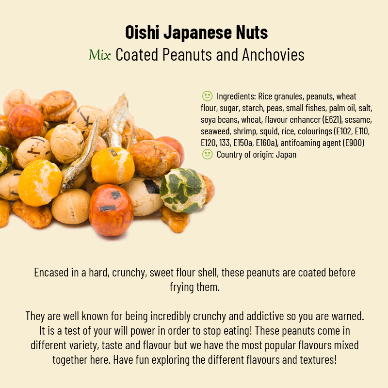 SnackFirst Oishi Japanese Nuts 150g/800g - Crunchy Addictive Peanuts ...