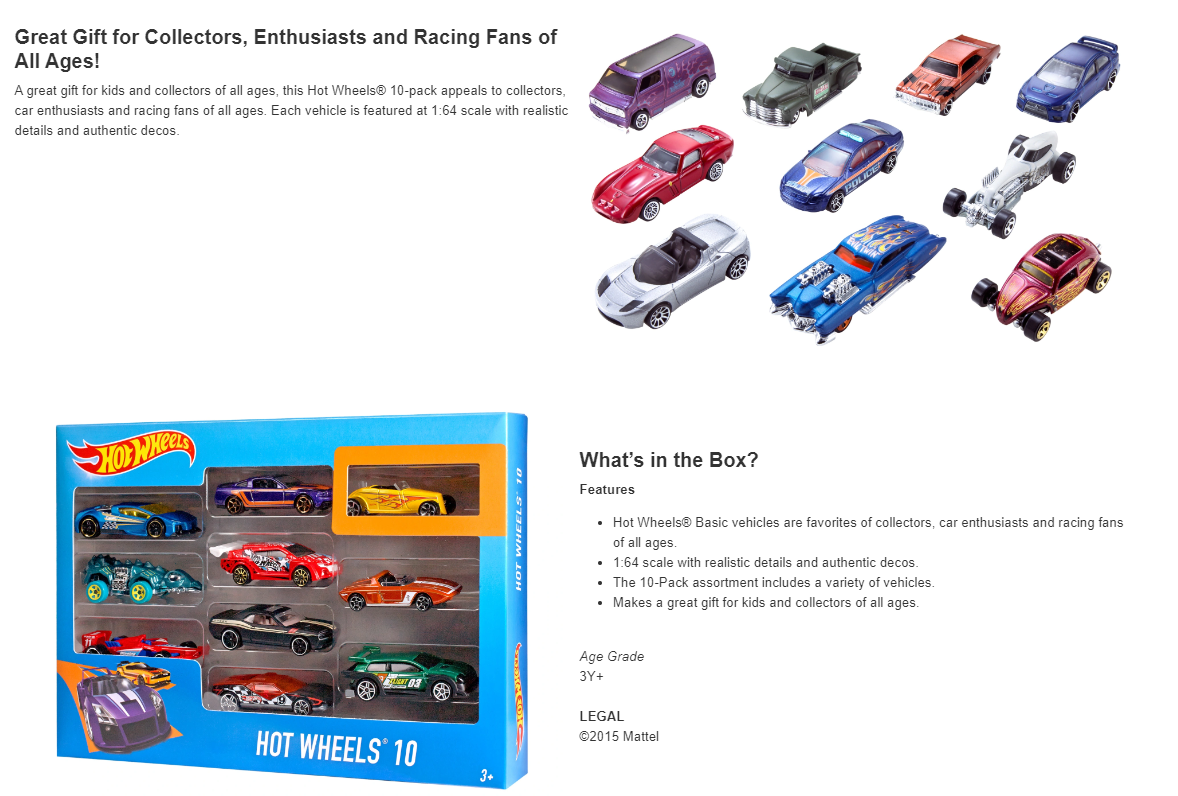 Hot Wheels 10-Car Pack 1:64 Scale Basic Toy Car Or Truck - Assorted | Shopee Singapore