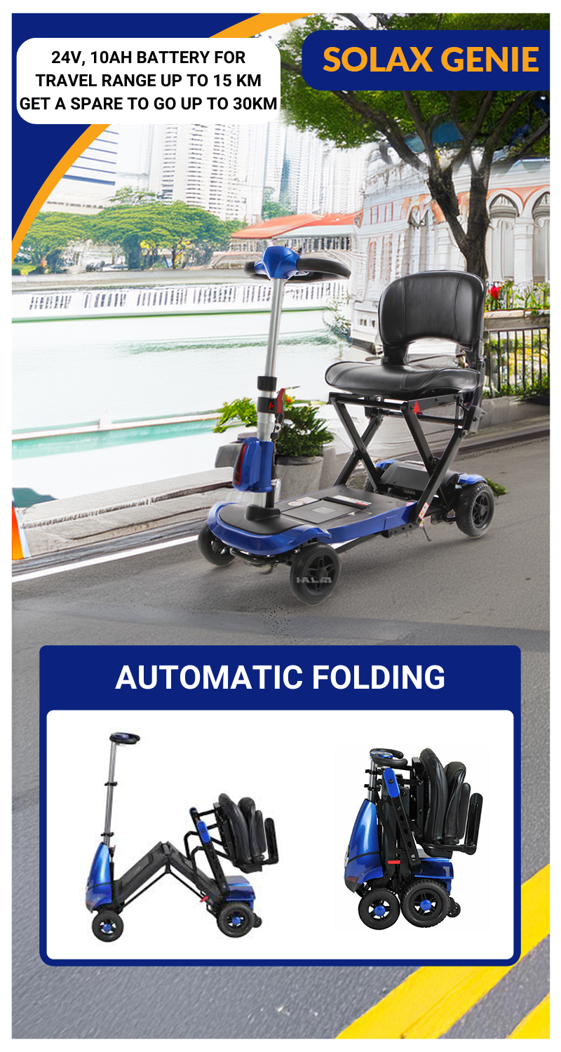 *LTA COMPLIANT* Solax Genie Automatic Folding Mobility Scooter (PMA) c ...