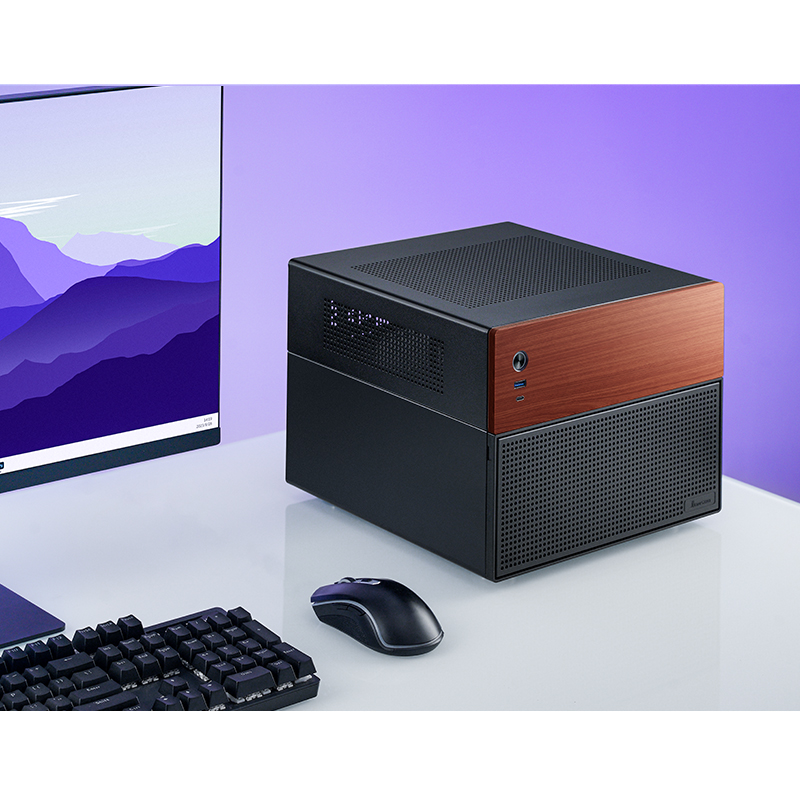 JONSBO N4 BLACK Wood NAS MINI Chassis CASE - MATX MB support, 2.5"SSD*2 ...