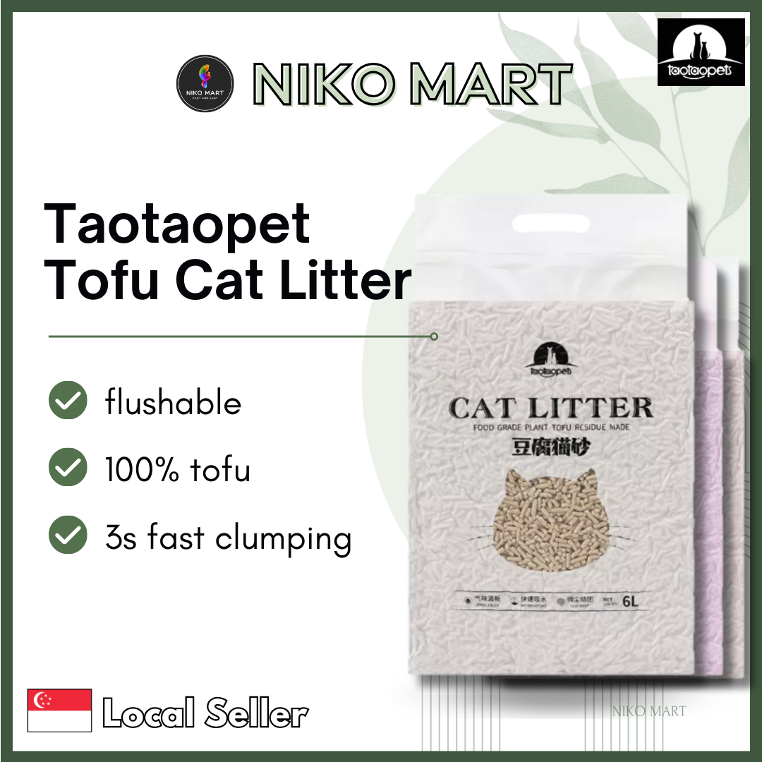 Tofu Cat Litter 6L 2.35kg Taotaopet Fast Clumping Cat Tofu | Shopee ...