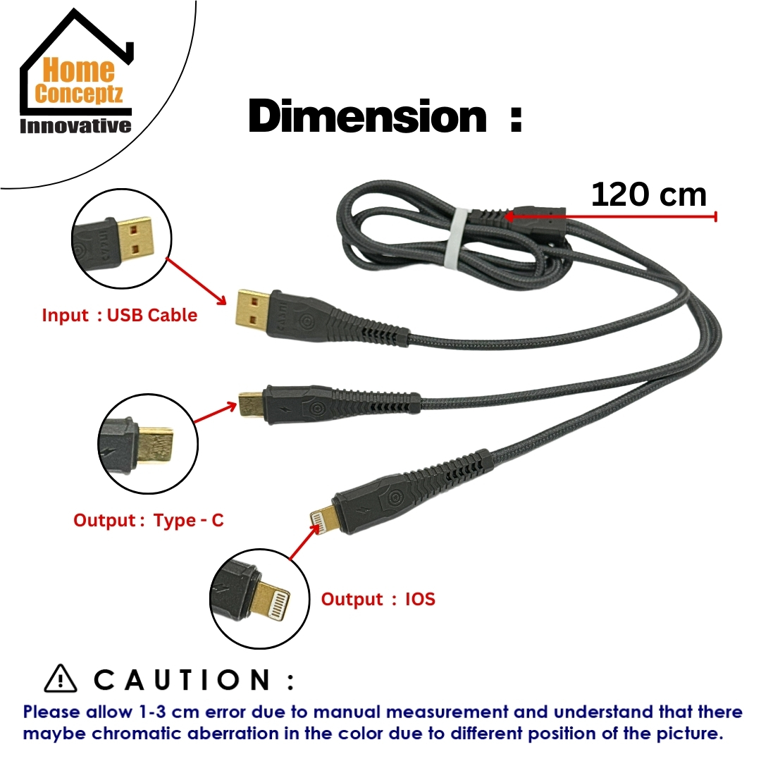 [ Electrical ] 2 IN 1 USB ( TYPE - A ) To TYPE - C And IOS Fast ...