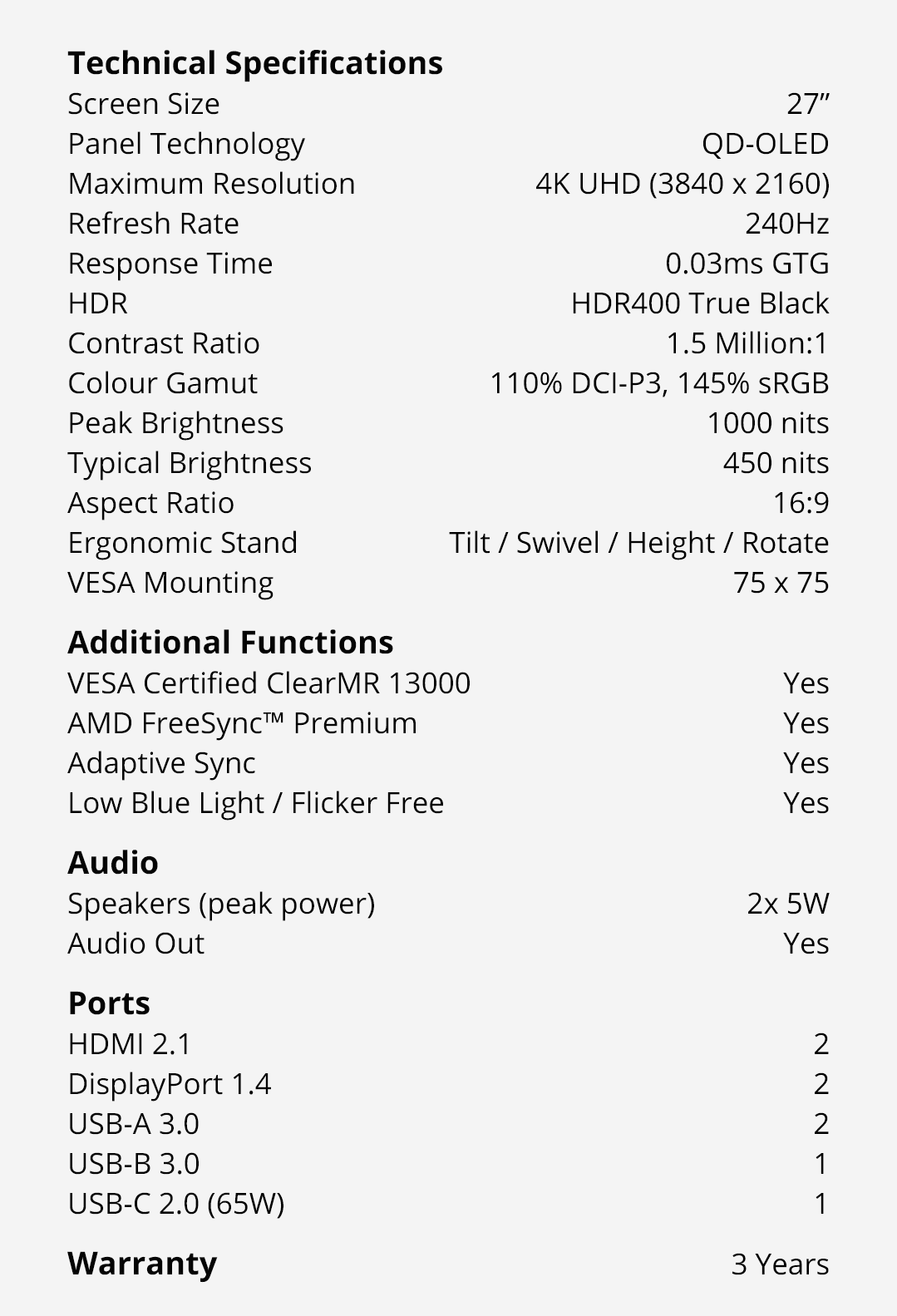 PRISM+ 27G1X Ultra | 27" 4K UHD QD-OLED 240Hz Gaming Monitor | Shopee Singapore