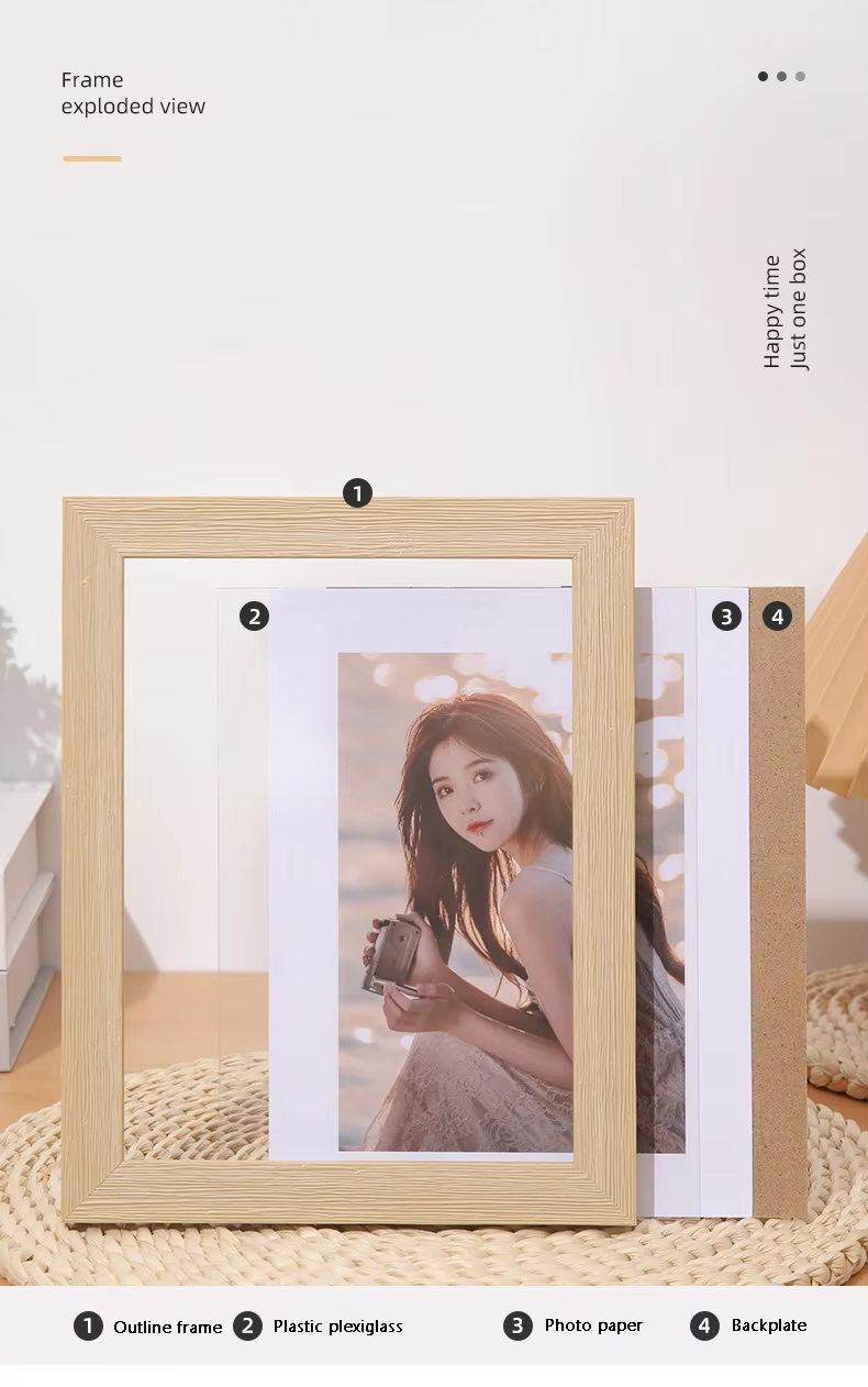 High Quality Wooden Picture Frames for 4R 5R 6R 8R A3 A4 Family Poster ...