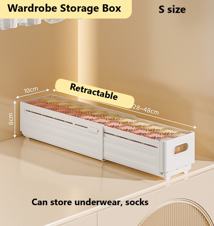Wardrobe Storage Box for clothes bed sheet Retractable Wardrobe ...