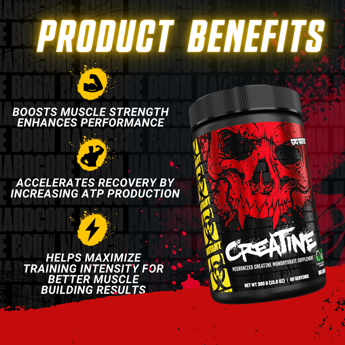Mutant, Mutant Creatine, 100% Pure Creatine Monohydrate, Fast Recovery ...