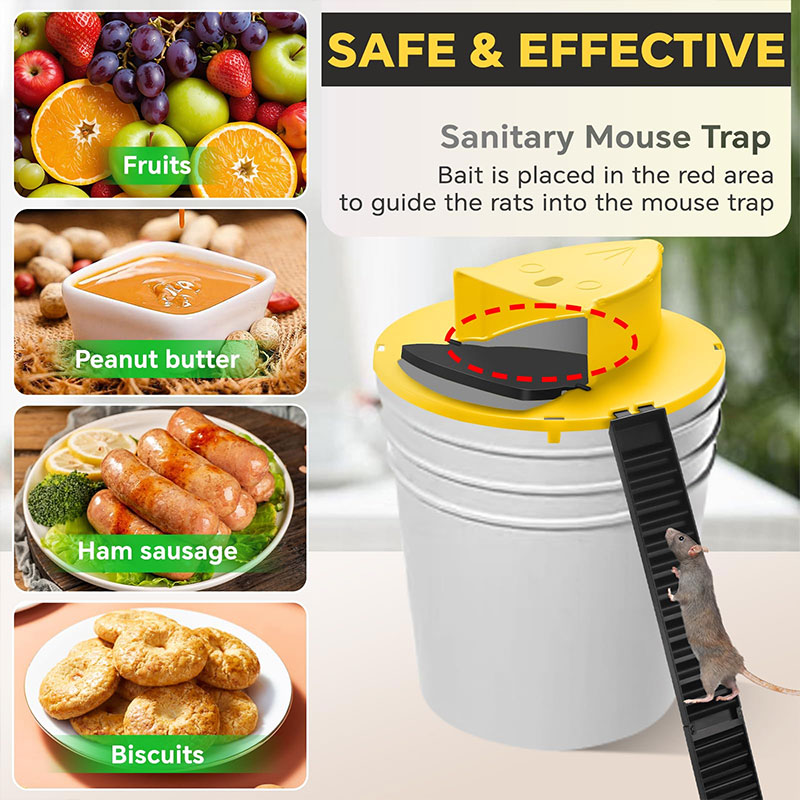 【SG】Mouse Trap Bucket Lid Bucket Lid Mouse Rat Trap Multi-Catch Auto ...