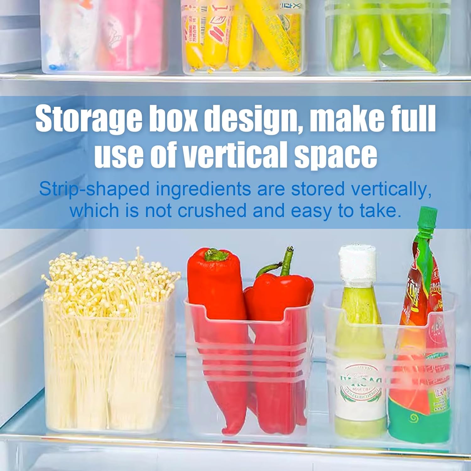 [SG stock] Refrigerator Organizer Box, Fridge Side Door Storage ...