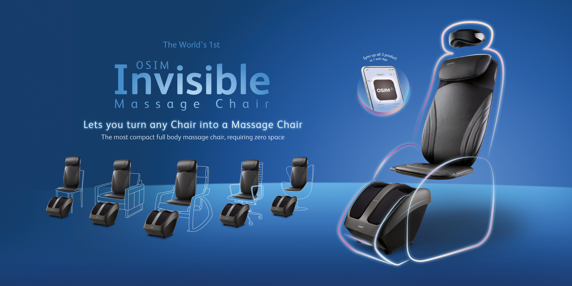 OSIM Invisible Massage Chair (uJolly Sync Full Back Massager + uPhoria ...