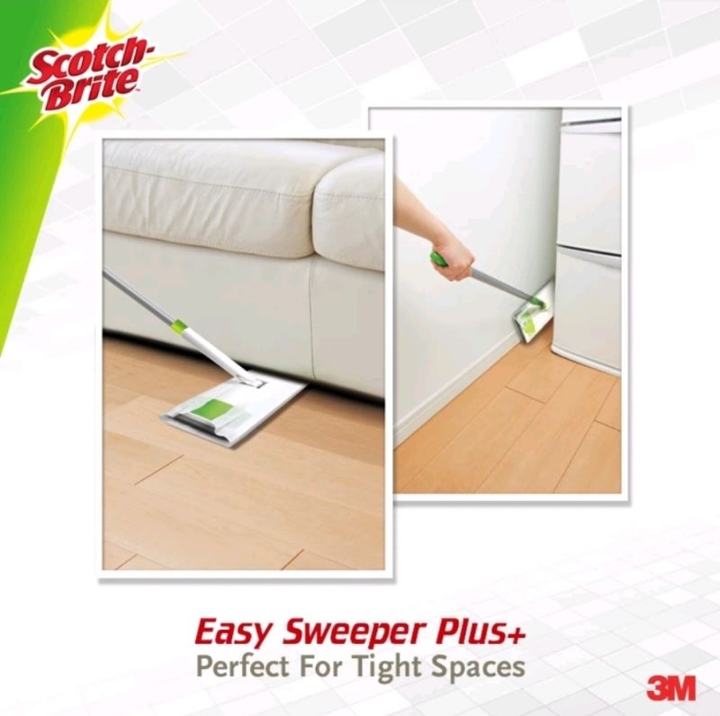 3M Scotch Brite Easy Sweeper Plus + 1 FREE dry refill pack 30pcs ...