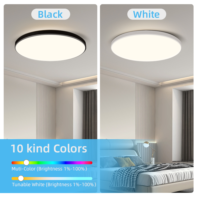 📢Dimming Led Ceiling Light With Remote Control RGB Modern Ceiling Lamp ...