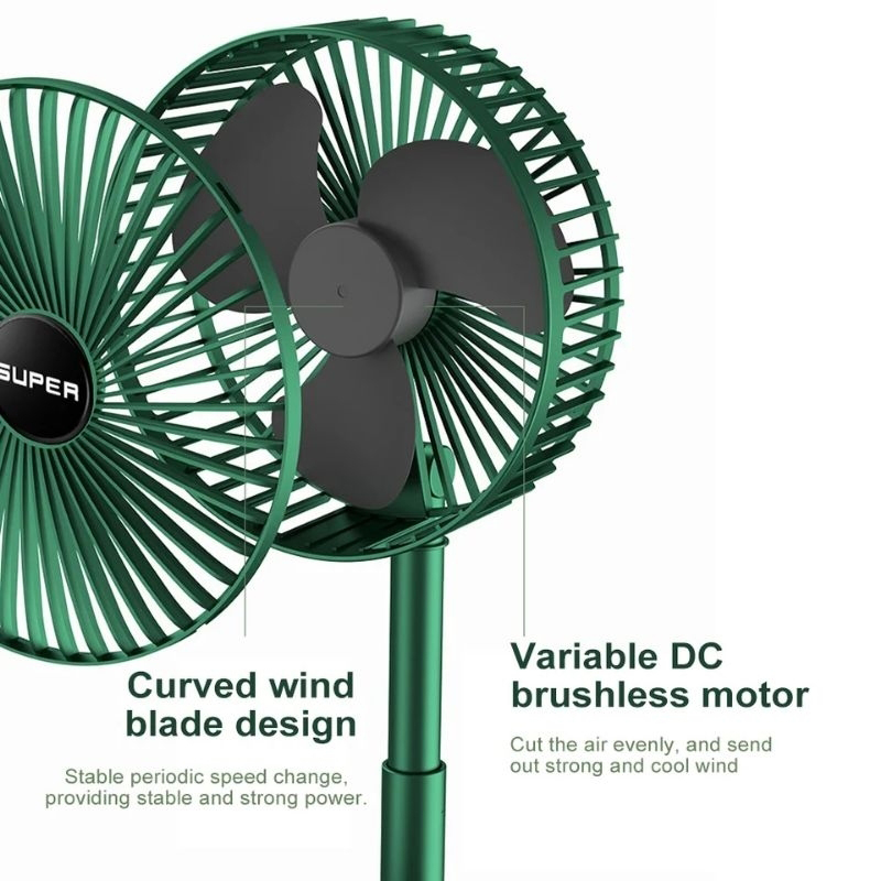 Telescopic Folding Fan Rechargeable Mini Desk Fan / USB Portable Fan ...