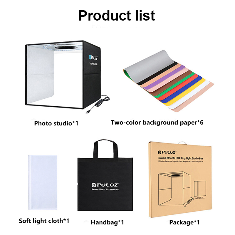 Ayuqi® 25/40cm Foldable Photo Studio Box Portable Photography Light Box ...