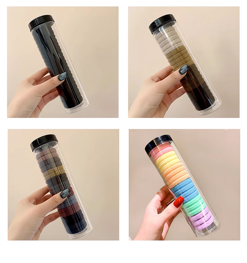 [Ready Stock] Hair Rubber Band - Anti Mark 20pcs (1 bottle) | Shopee ...