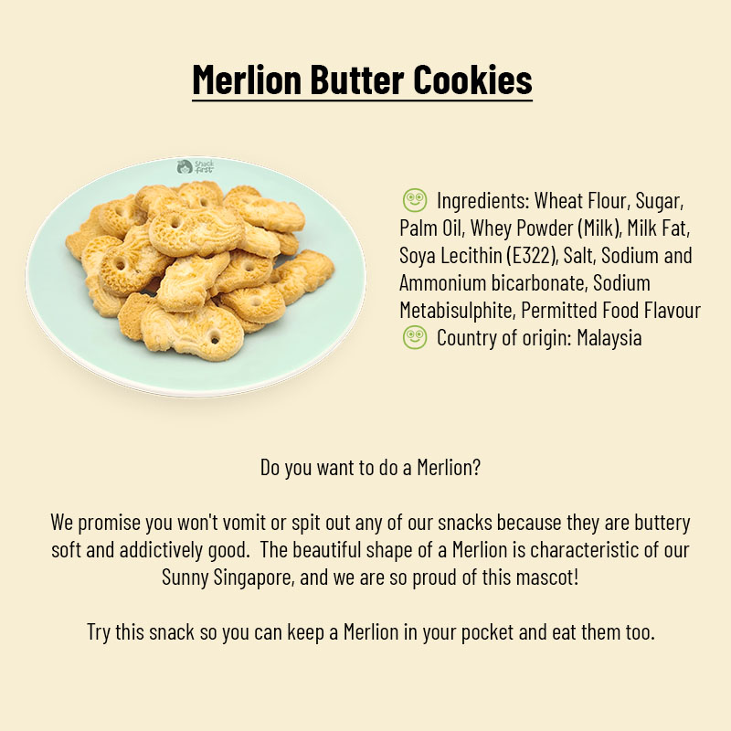 SnackFirst Merlion Butter Cookies 150g/600g (NDP Specials Singapore ...
