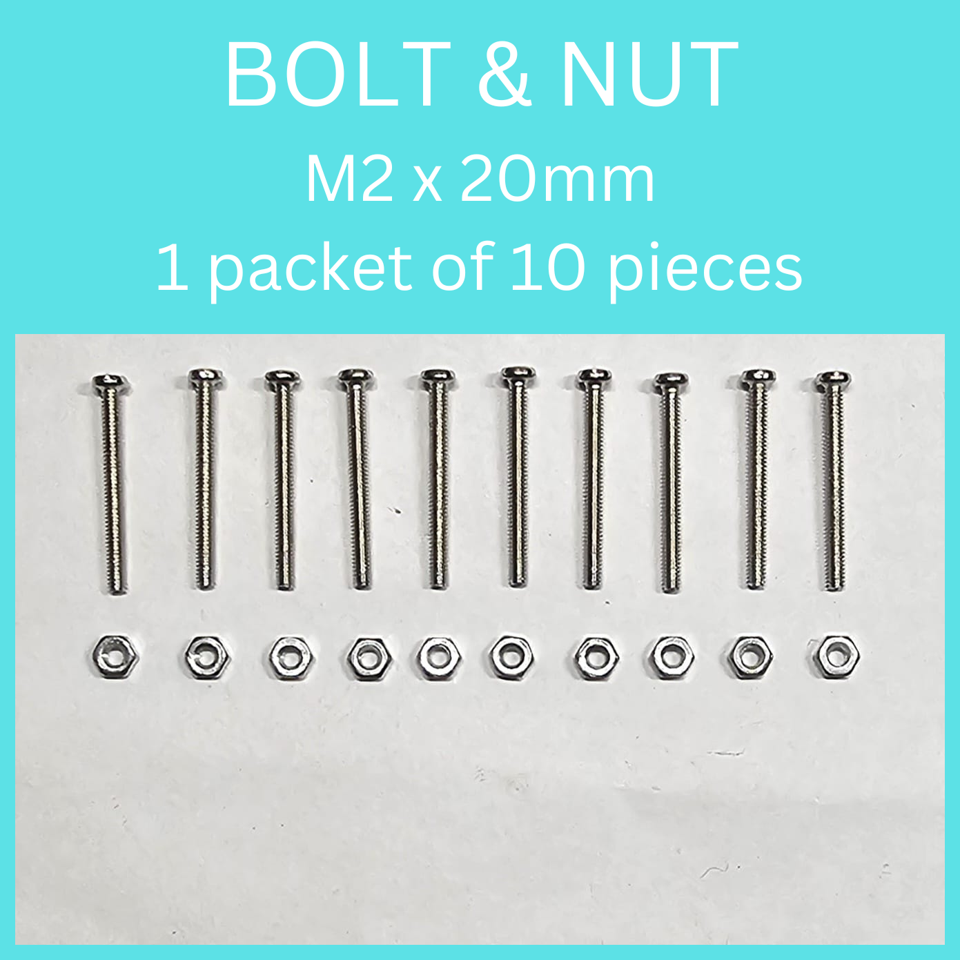 Ready stock in SG. M2 x 20mm Bolts (10pieces) and M2 Nuts (10pieces ...