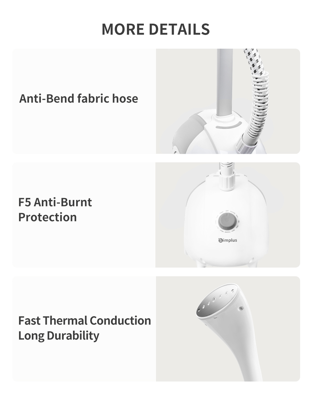 Simplus 2 in 1 Garment Steamer丨2000W丨Ironing Board丨Rotatable Handheld ...