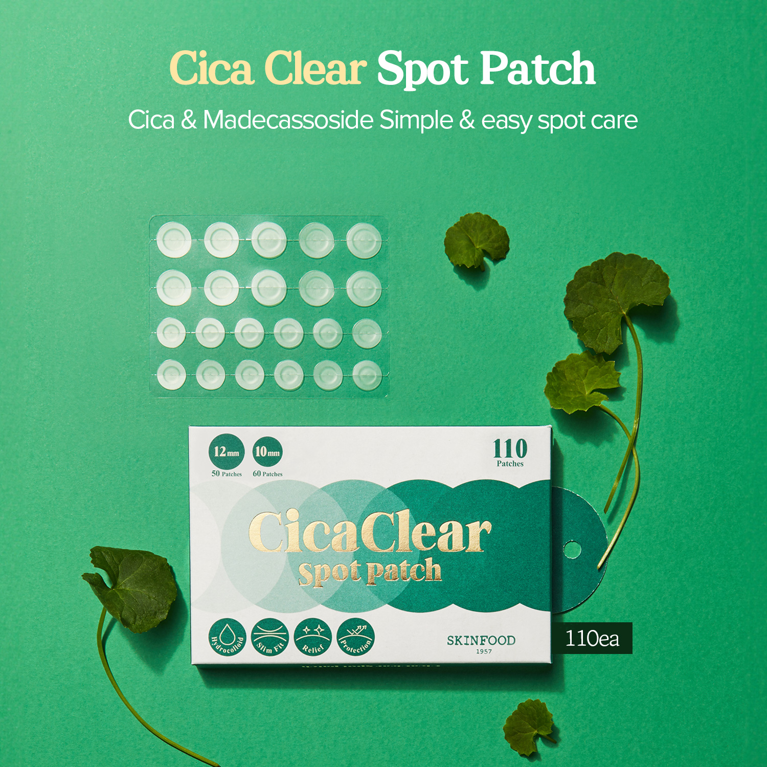 [SKINFOOD Official] Cica Clear Acne Spot Patch (22 patches X 5ea ...