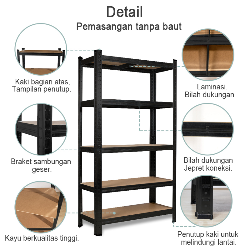 SNB Boltless Rack Home kitchen Storage Rack Adjustable Rack Metal Rack ...