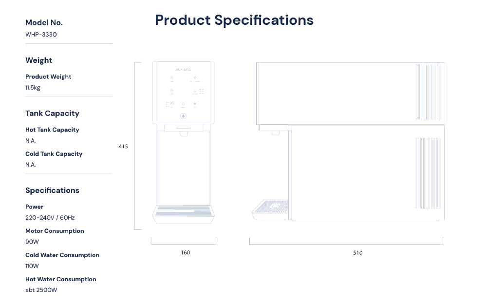 Ruhens Quint | Flagship Tankless Hot & Cold Water Purifier | Shopee ...