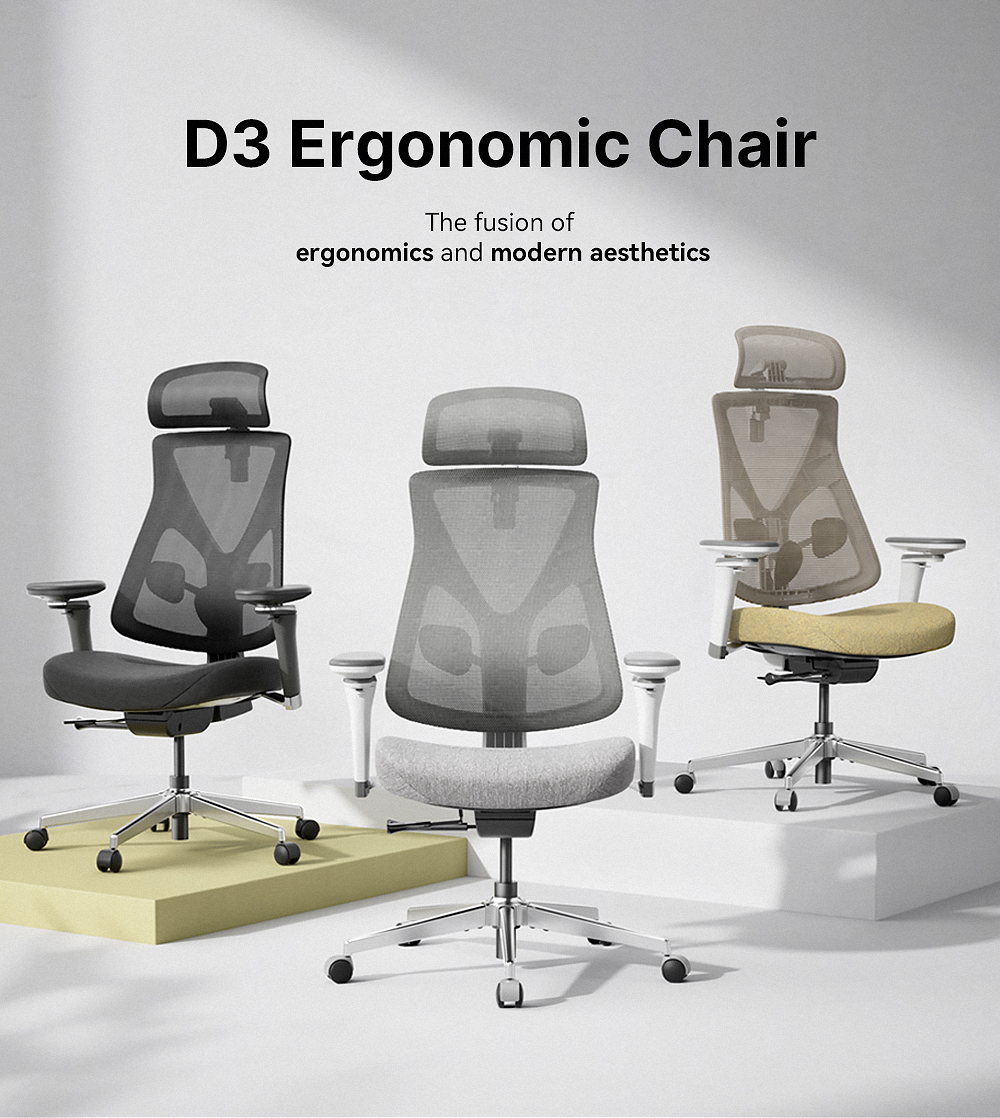 Hinomi D3 Ergonomic Office Chair, Foam Seat Base, Adjustable Armrest ...