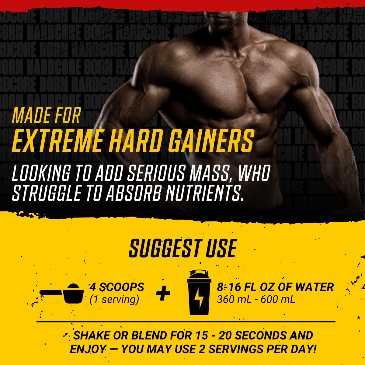 Mutant MASS EXTREME 2500, Muscle Mass Gainer, Whey Protein with high calories for extreme hard ...