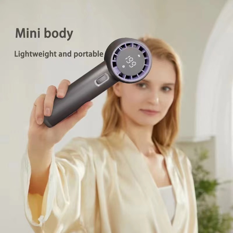 🇸🇬SG Portable Handheld Fan Strong Wind 199 Gear Wind Speed Rechargeable ...