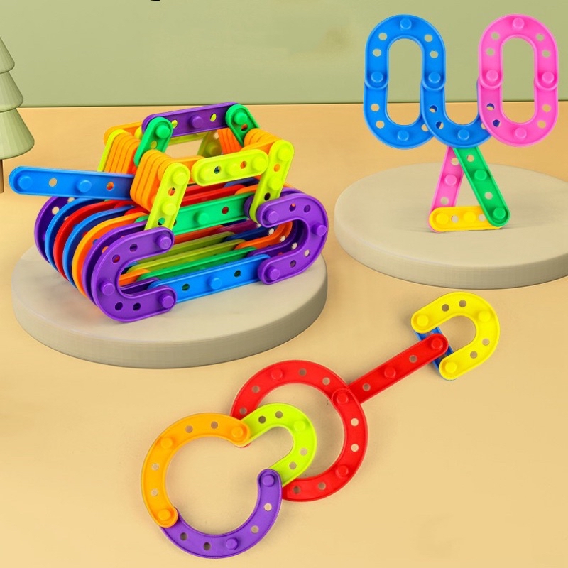 Children Educational Toy Strips Building Blocks Assemble Toy Fine Motor ...