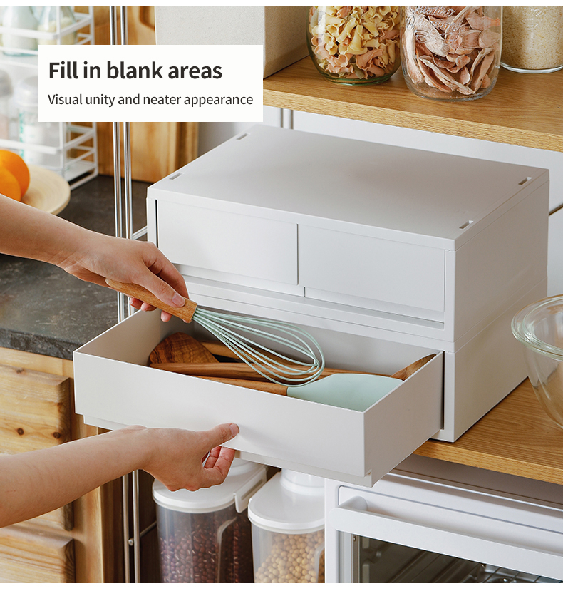 (HOME+) Drawer Style Storage Box Desktop File Storage Box | Shopee ...