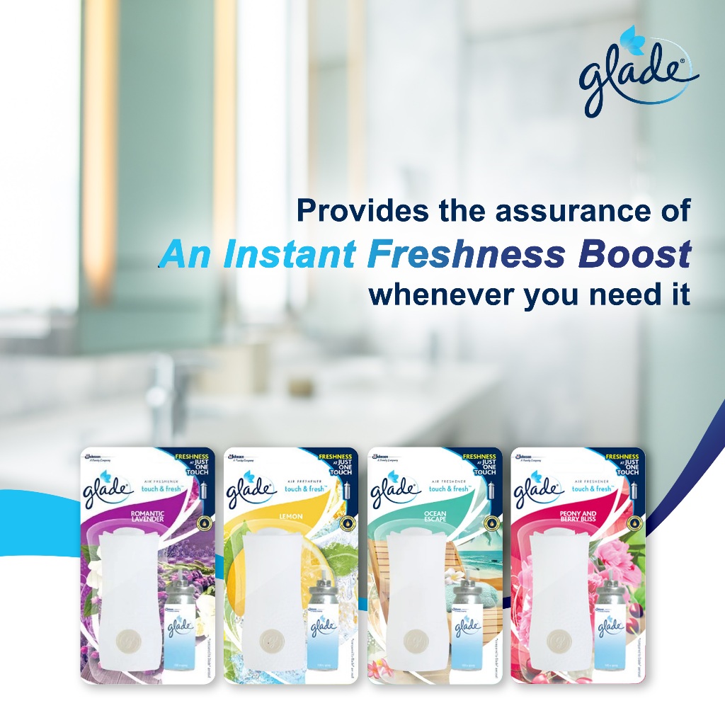 Glade Touch & Fresh Set Toilet Fragrance | Lavender | Summer Bouquet ...