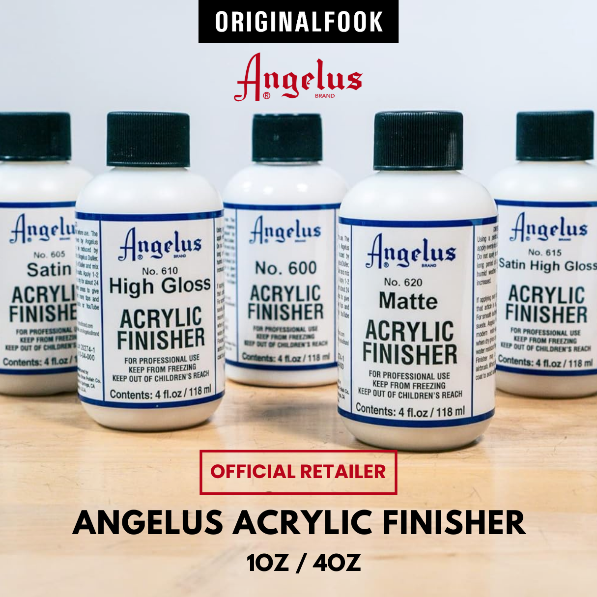 5 Types |Angelus Acrylic Finisher | Normal, Matte, Satin, Satin High ...
