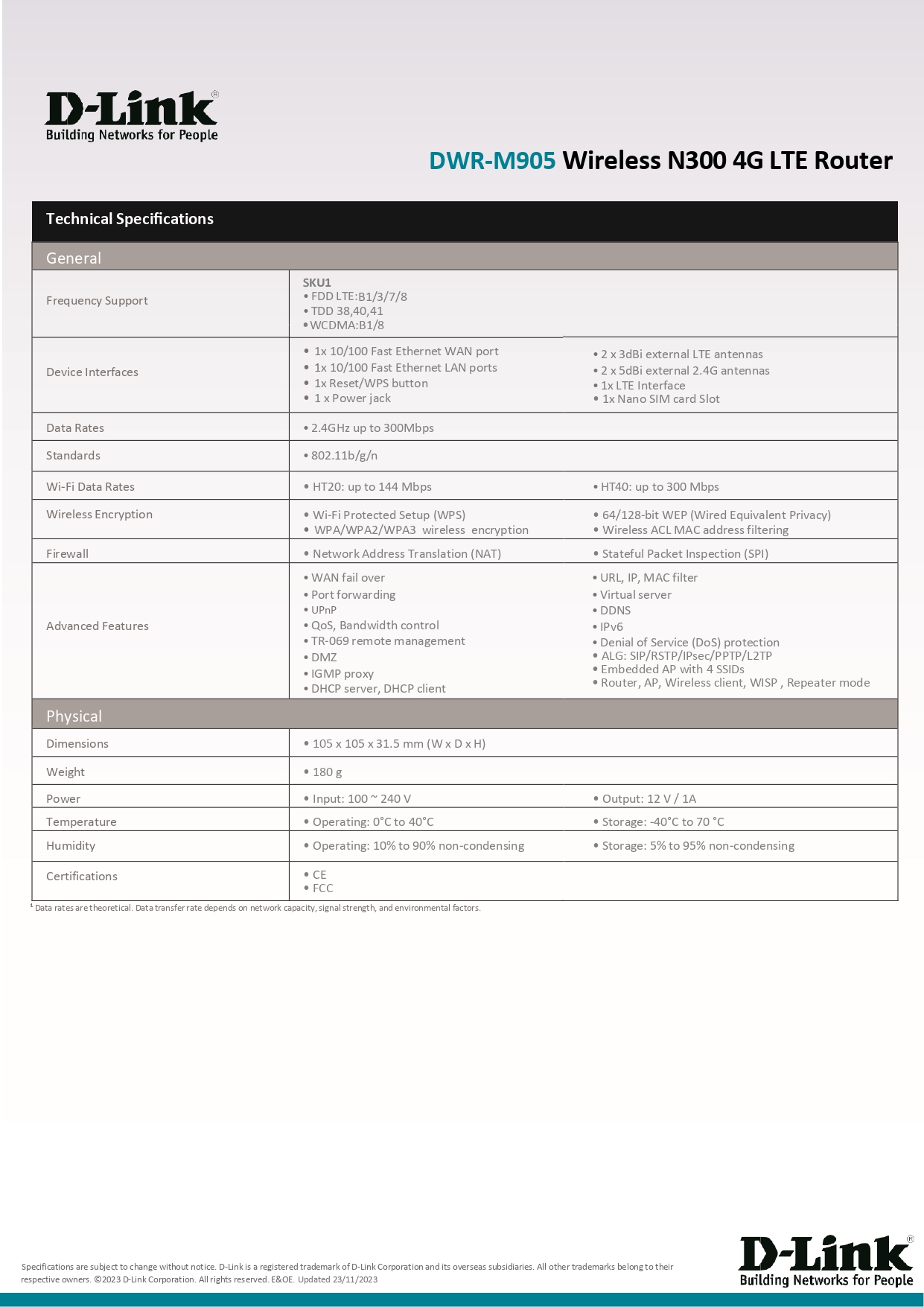 D-Link Wireless N300 4G LTE Sim Card Router | Share 4G Connection up to ...